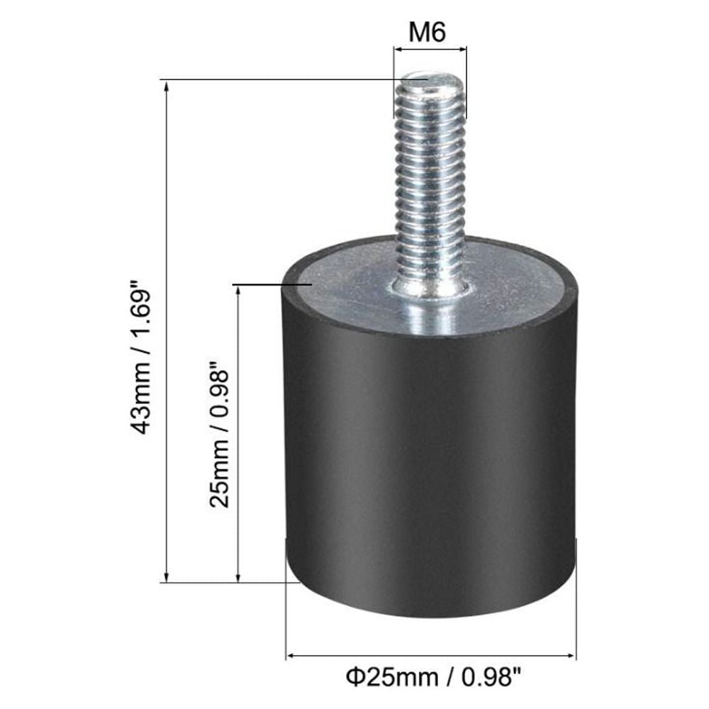 4Pcs Type VE Durable M4 M6 M8 Thread Water Pumps Boat Car Crash Pad ...