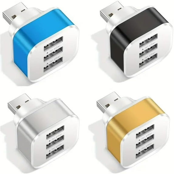 4Pcs USB Hub Splitter under $5! Yrmaups USB 2.0 Hub Splitter, 3-Port ...