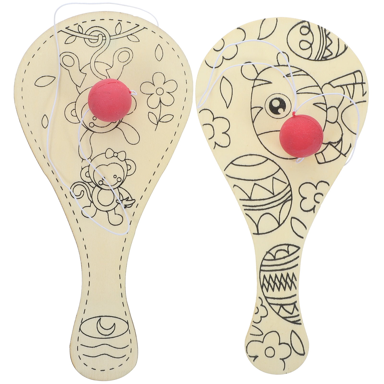 4Pcs Unfinished Diy Chip Hand-Painted Graffiti Chips Pendants Graffiti ...