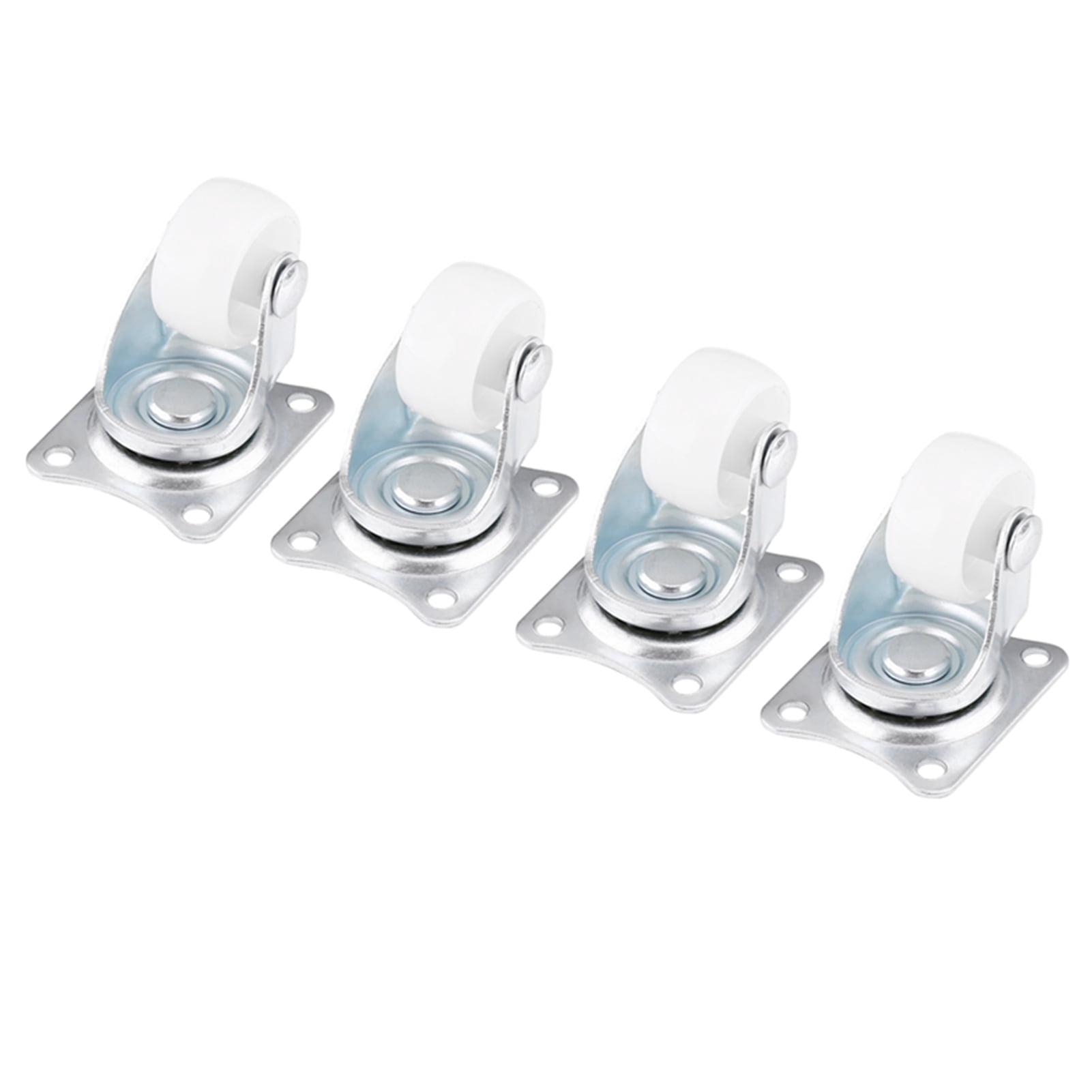 4Pcs Universal Swivel Casters, 1 1 Hall Effect Switch 1" Wheels White ...