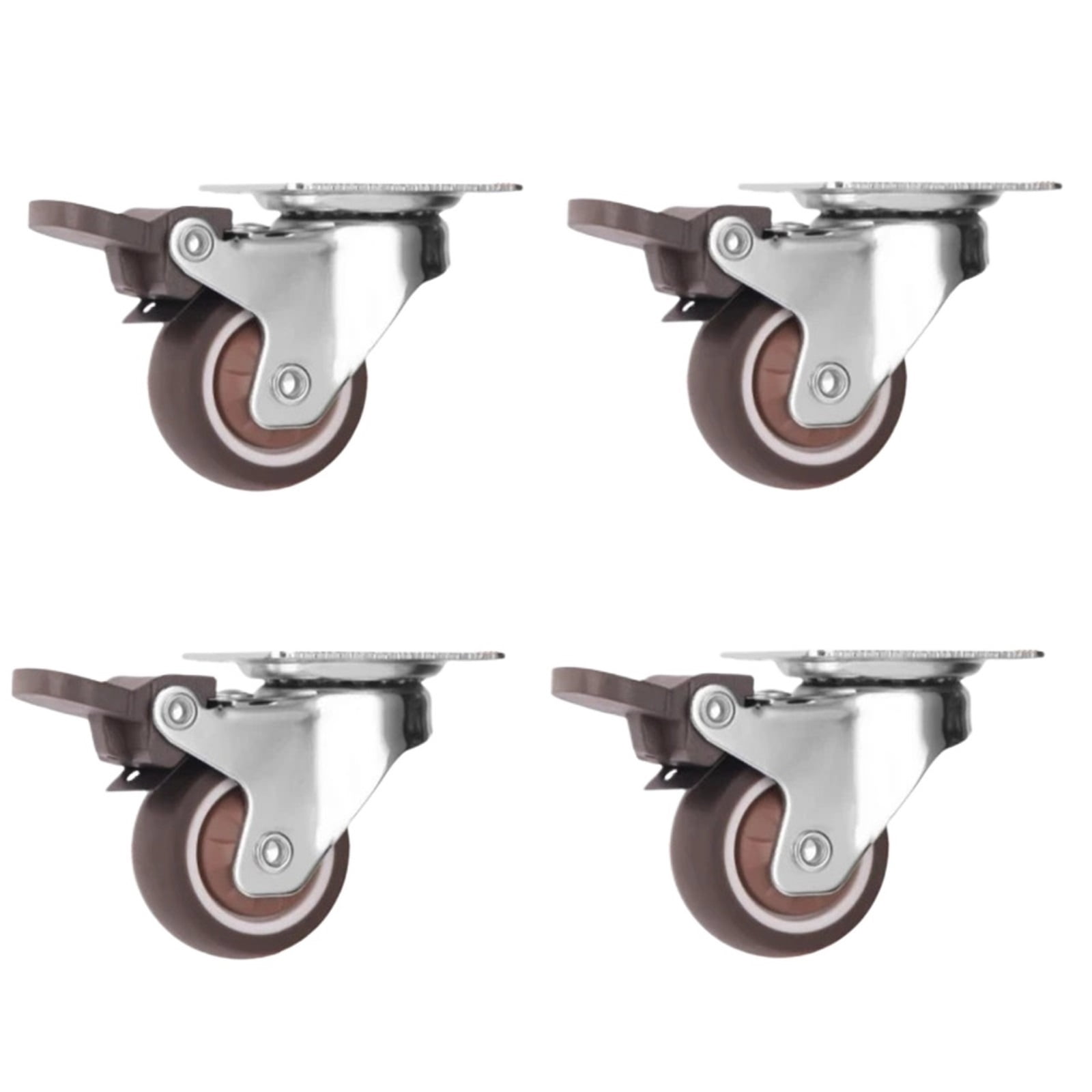 4Pcs Universal Swivel Casters Heavy Duty Furniture Wheel Castor Silent ...