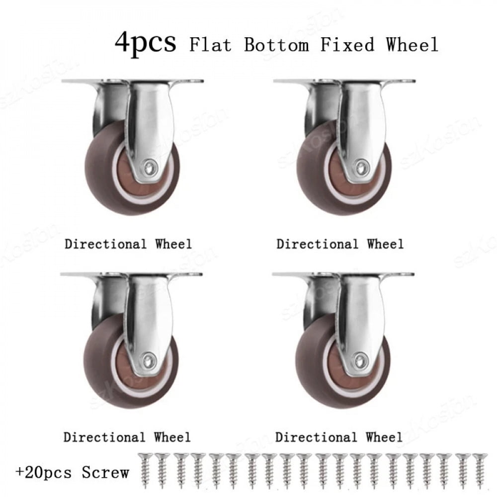 4Pcs Universal Swivel Casters Heavy Duty Furniture Wheel Castor Silent ...