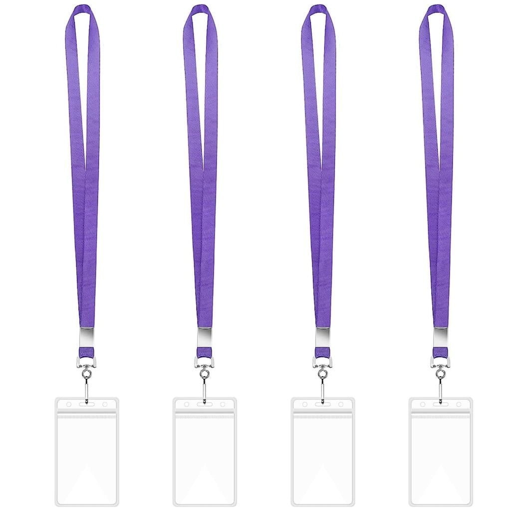 4Pcs Vertical Card Badge Holder Lanyards with Card Holder Colorful ...