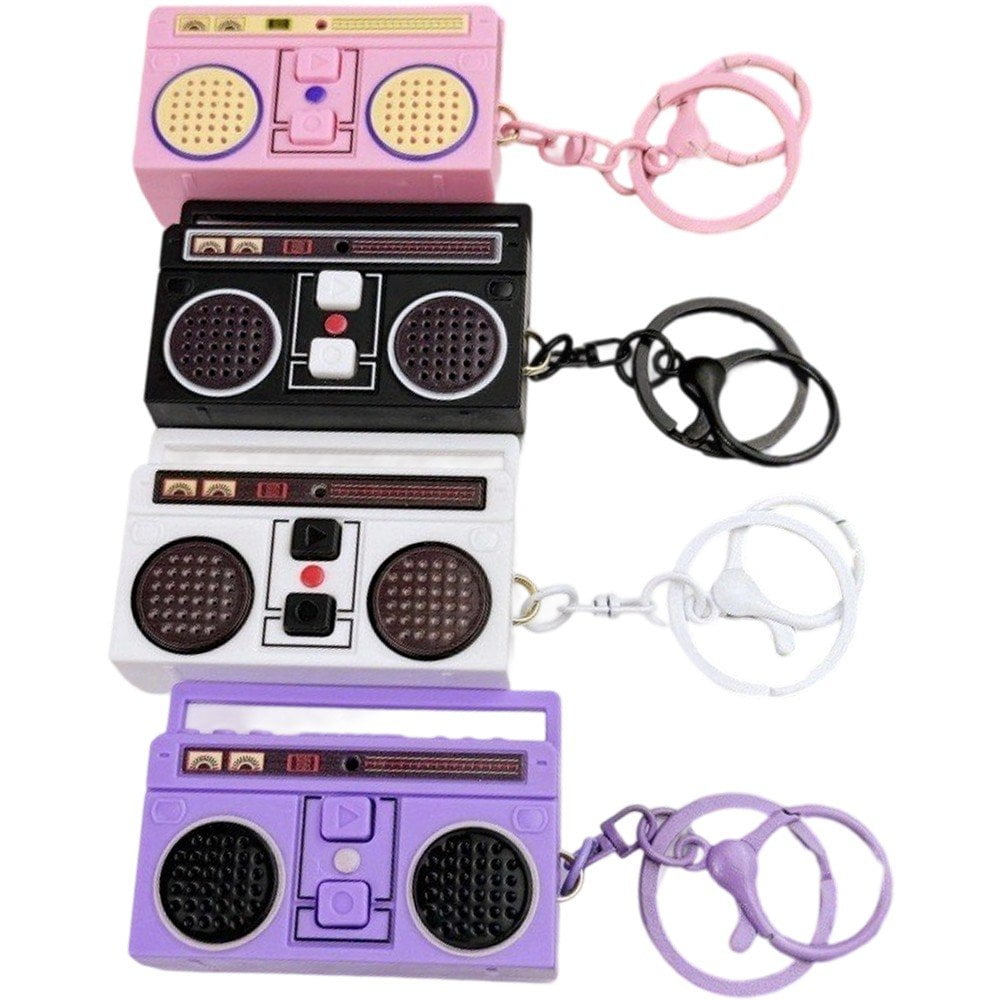 4Pcs Vintage Radio Recorder Keychains Retro Keyring Pendant for Women ...