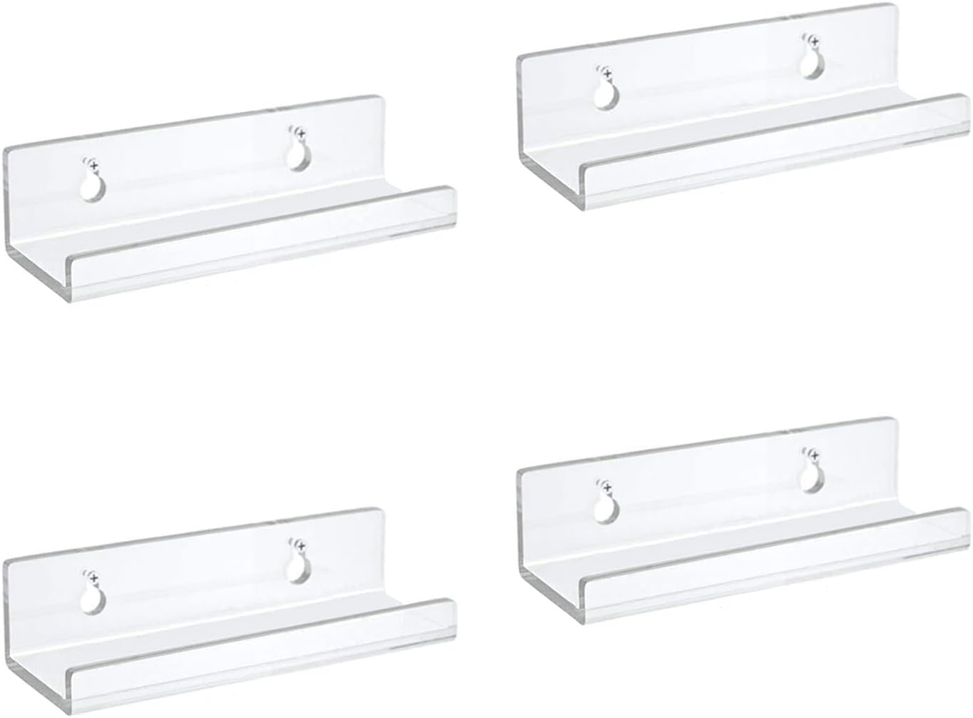 4Pcs Vinyl Holder Wall Mount – Clear Display Shelves for Records, LPs ...