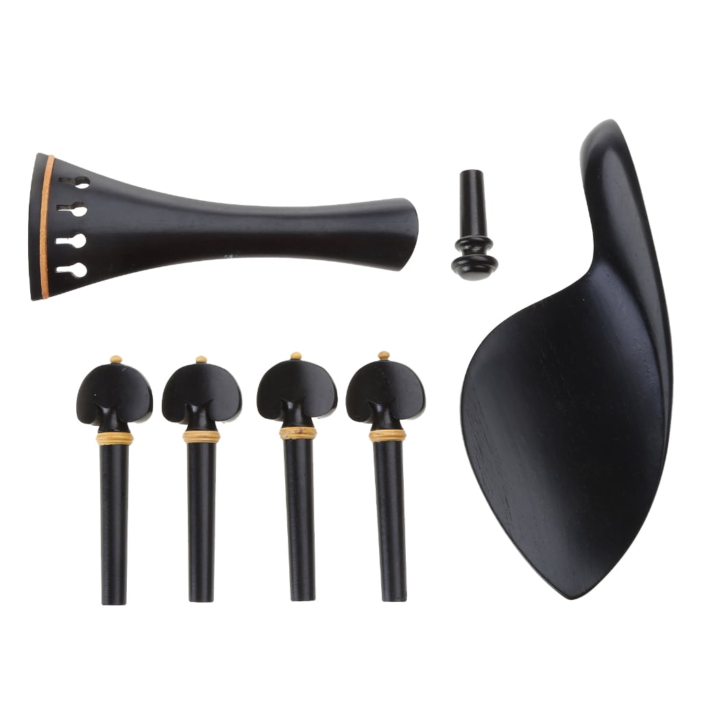 4Pcs Violin Rep Accessories Kit Violin Chin Rest Chinrest with 4 Tuning ...