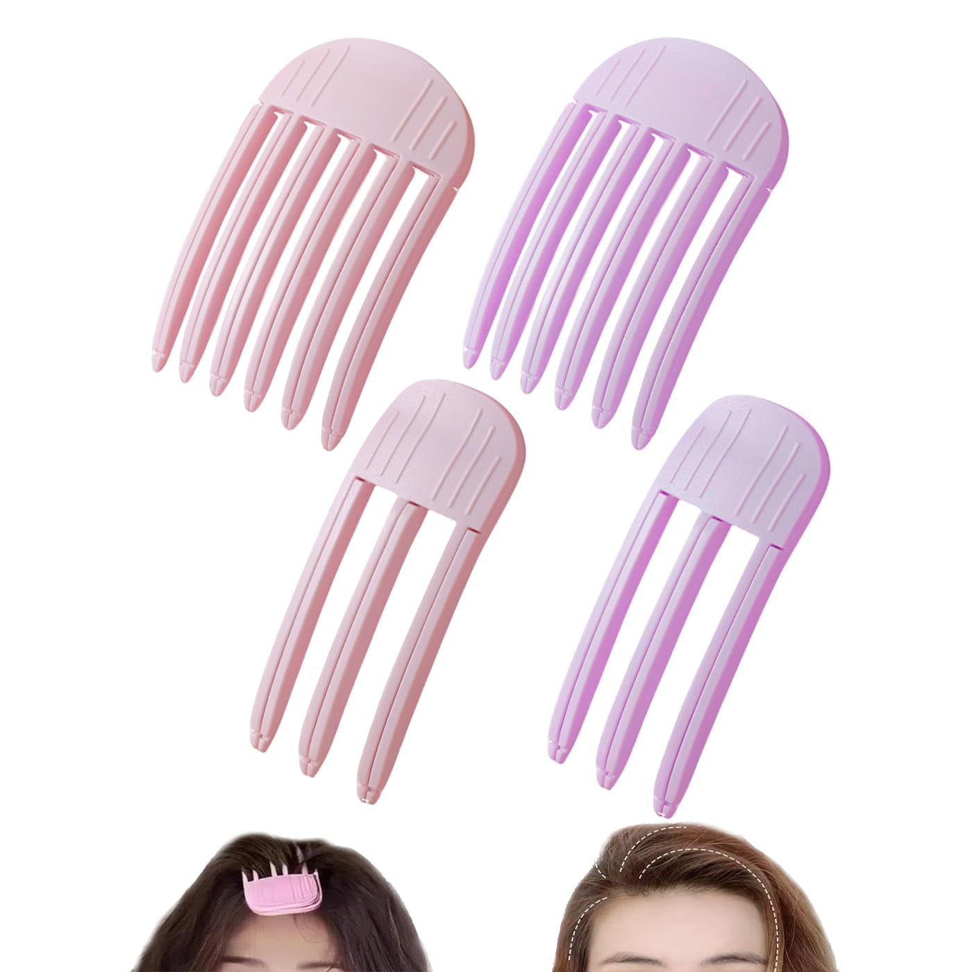 4Pcs Volumizing Hair Clips,Hair Volume Comb for Fluffy Bangs Easy High ...