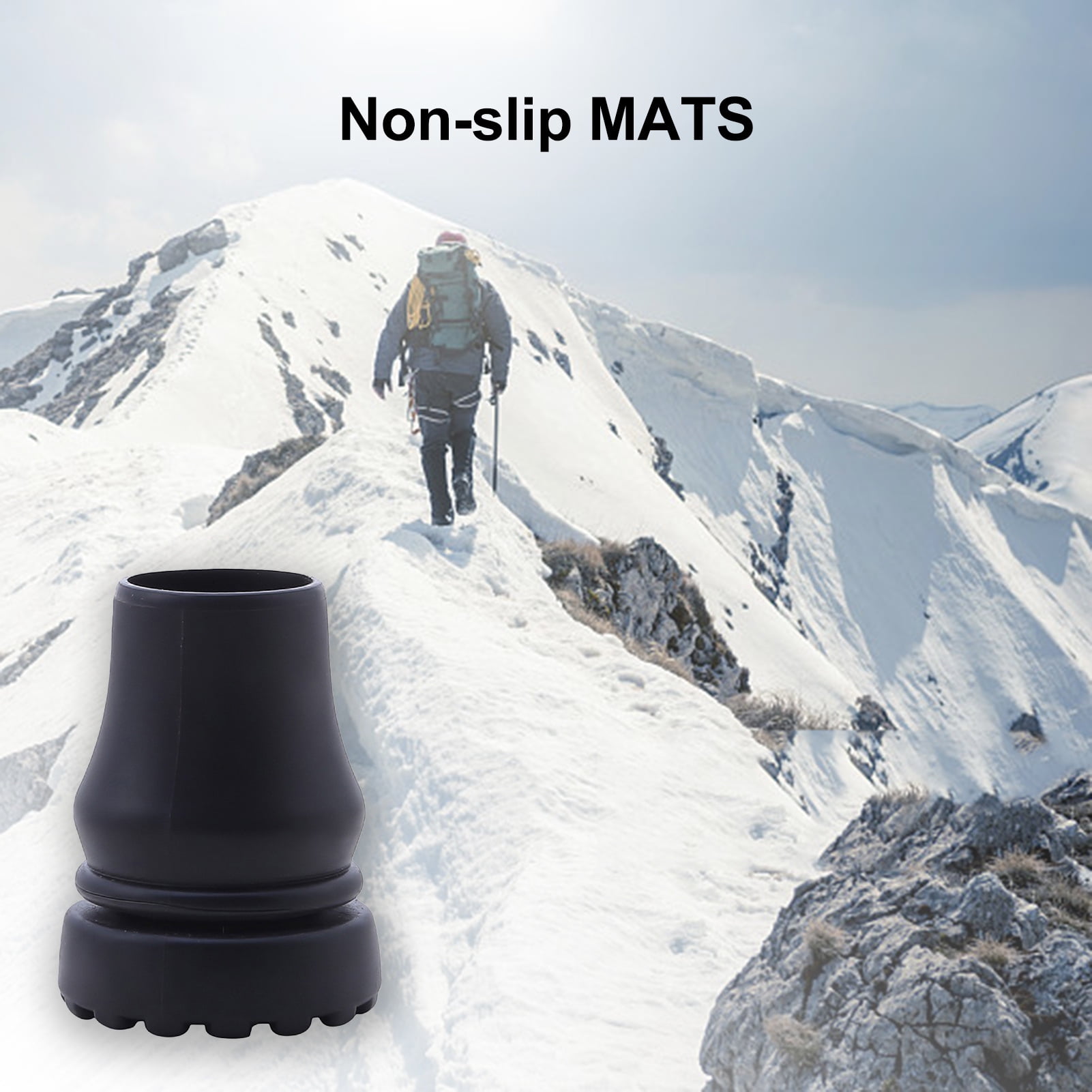 4Pcs Walking Cane Tips Wide Feet Non-slip Shock Absorption Sturdy ...