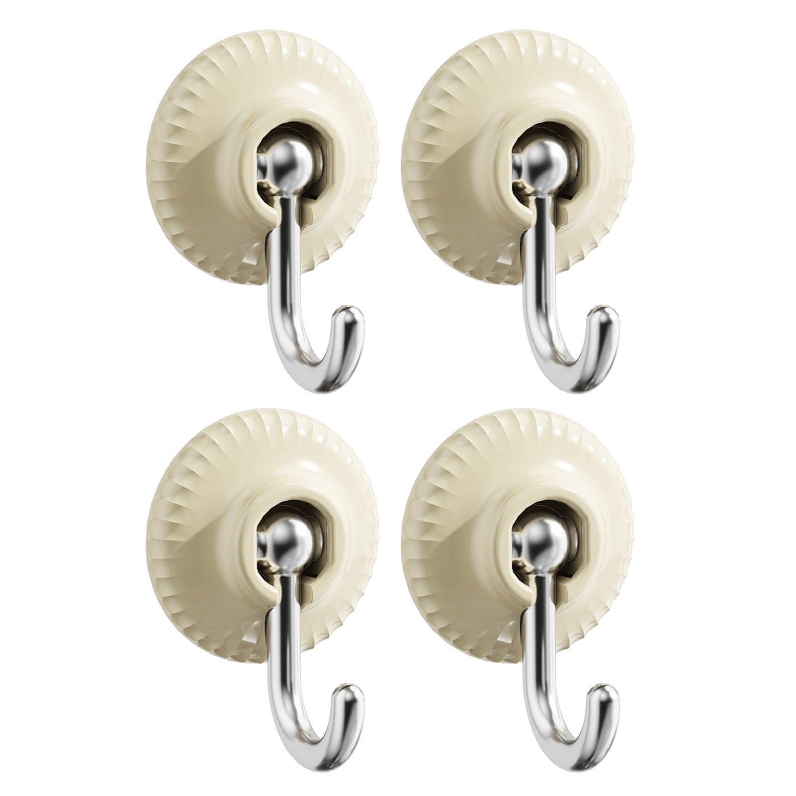 4Pcs Wall Hooks, Adhesive Hooks, Punchfree Round Plastics Hooks Offer ...