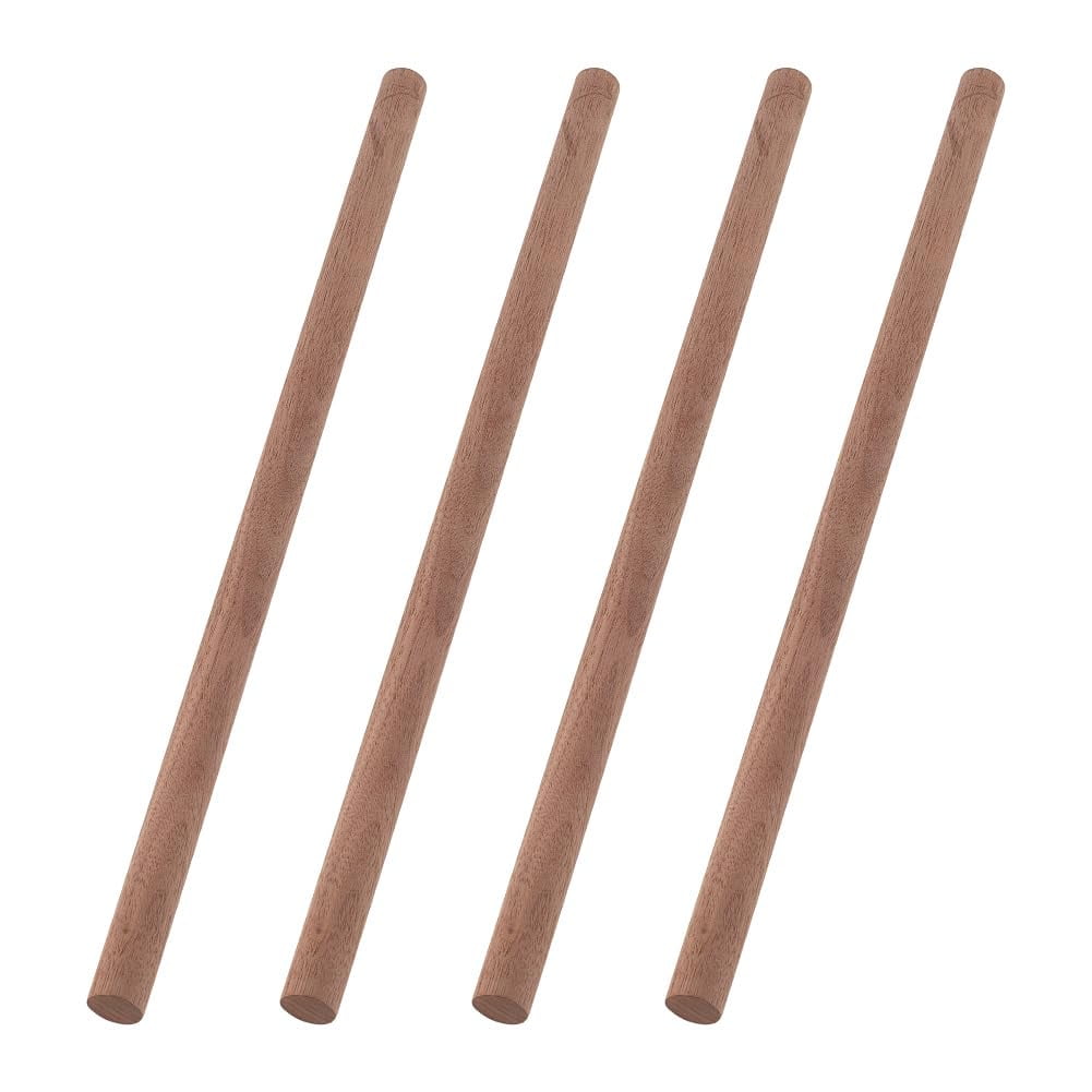 4Pcs Walnut Dowel Rods 15.7 inch Long Wood Sticks 0.7 inch Diameter ...