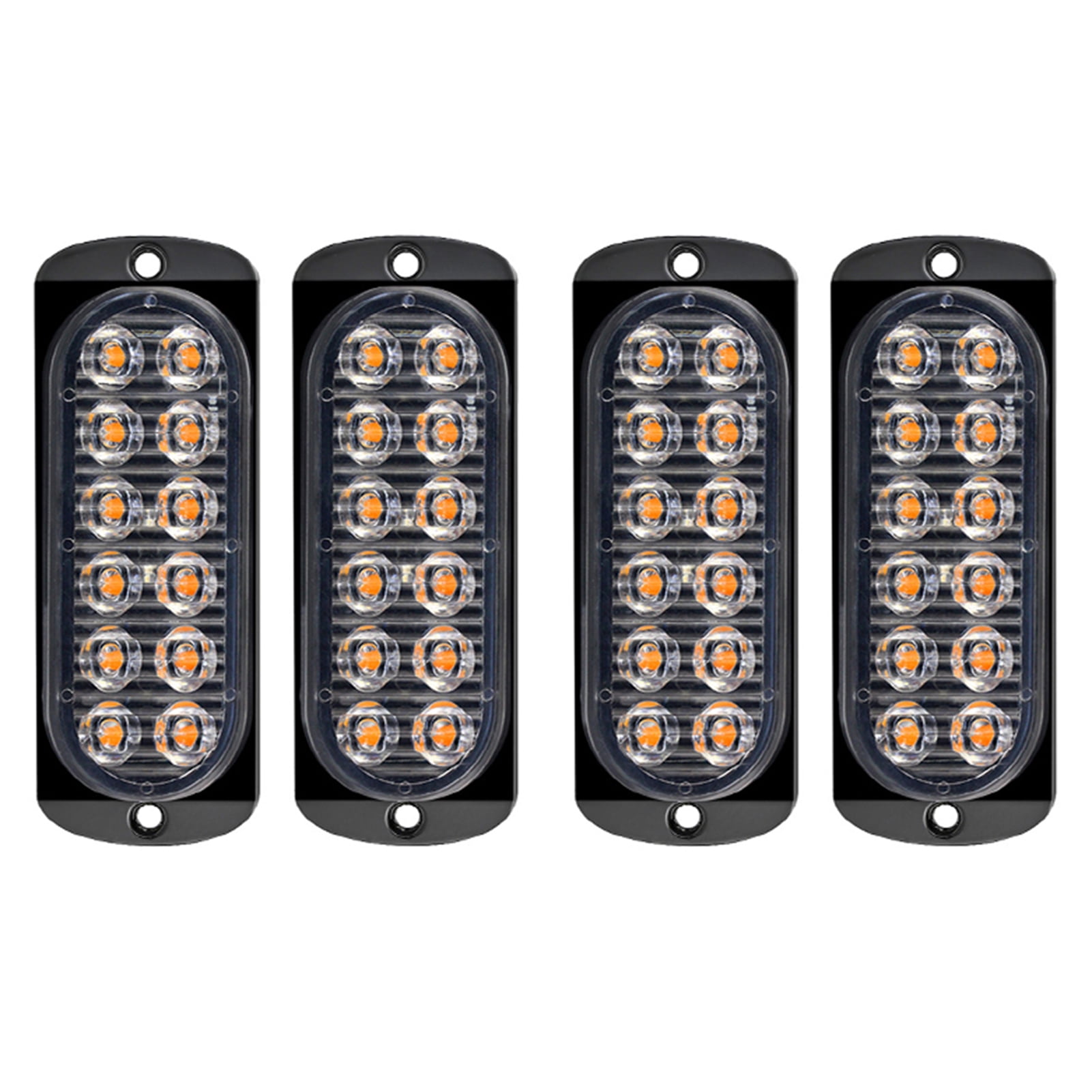 4Pcs Warning Light 18 Strobe Modes Low Power Consumption 12V-24V ...
