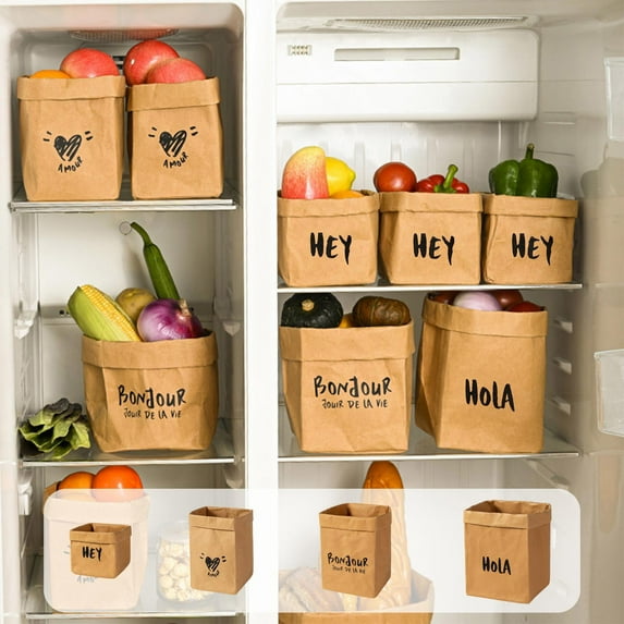 4Pcs Washable Kraft Paper Bag Under $5! Kadlawus Washable Kraft Paper ...