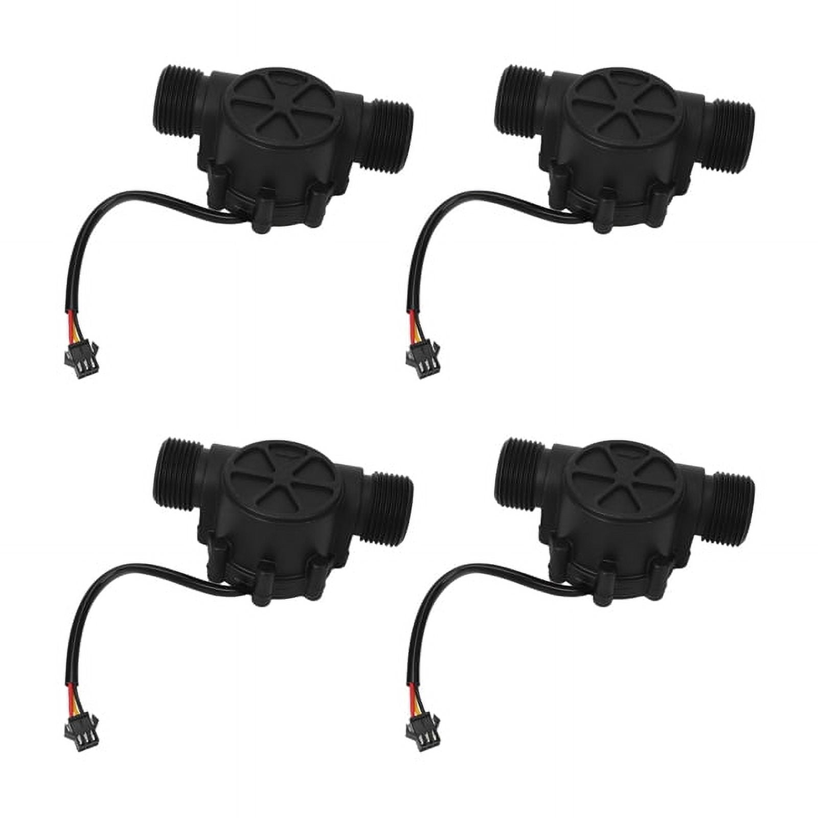 4Pcs Water Flow Sensor DN25 DC3.5-24V 1 Inch 2-100L/Min Hall Flowmeter ...
