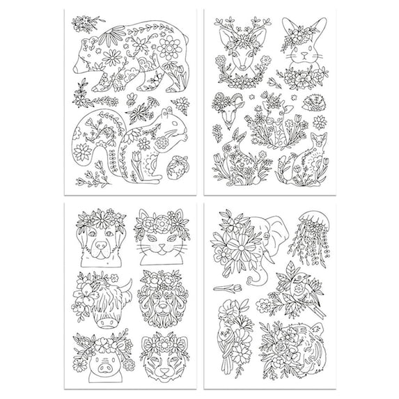 4Pcs Water Soluble Embroidery Stabilizer Paper Adhesive Embroidery ...
