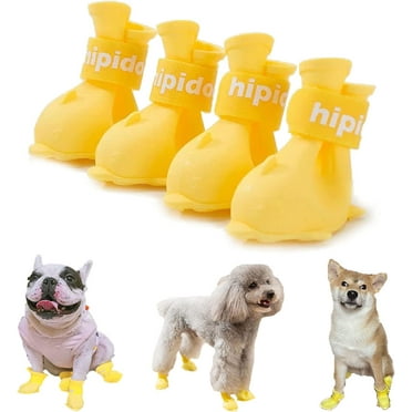4 Pcs Waterproof Dog Boots Shoes Puppy Non-Slip Rain Shoes Pet Boots ...