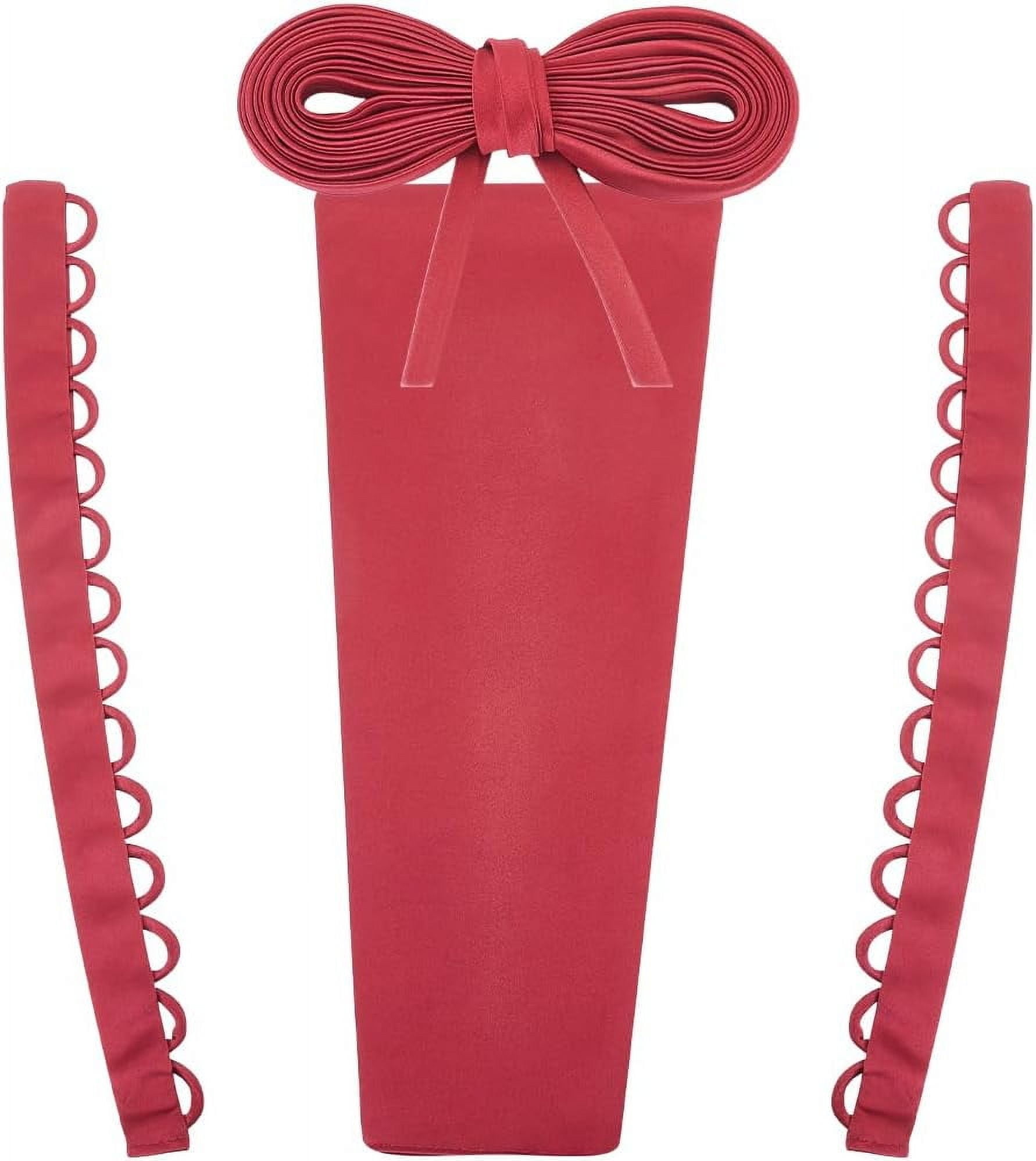 4Pcs Wedding Dress Corset Kit Red Cloth Satin Lace Up Panel Extenders ...