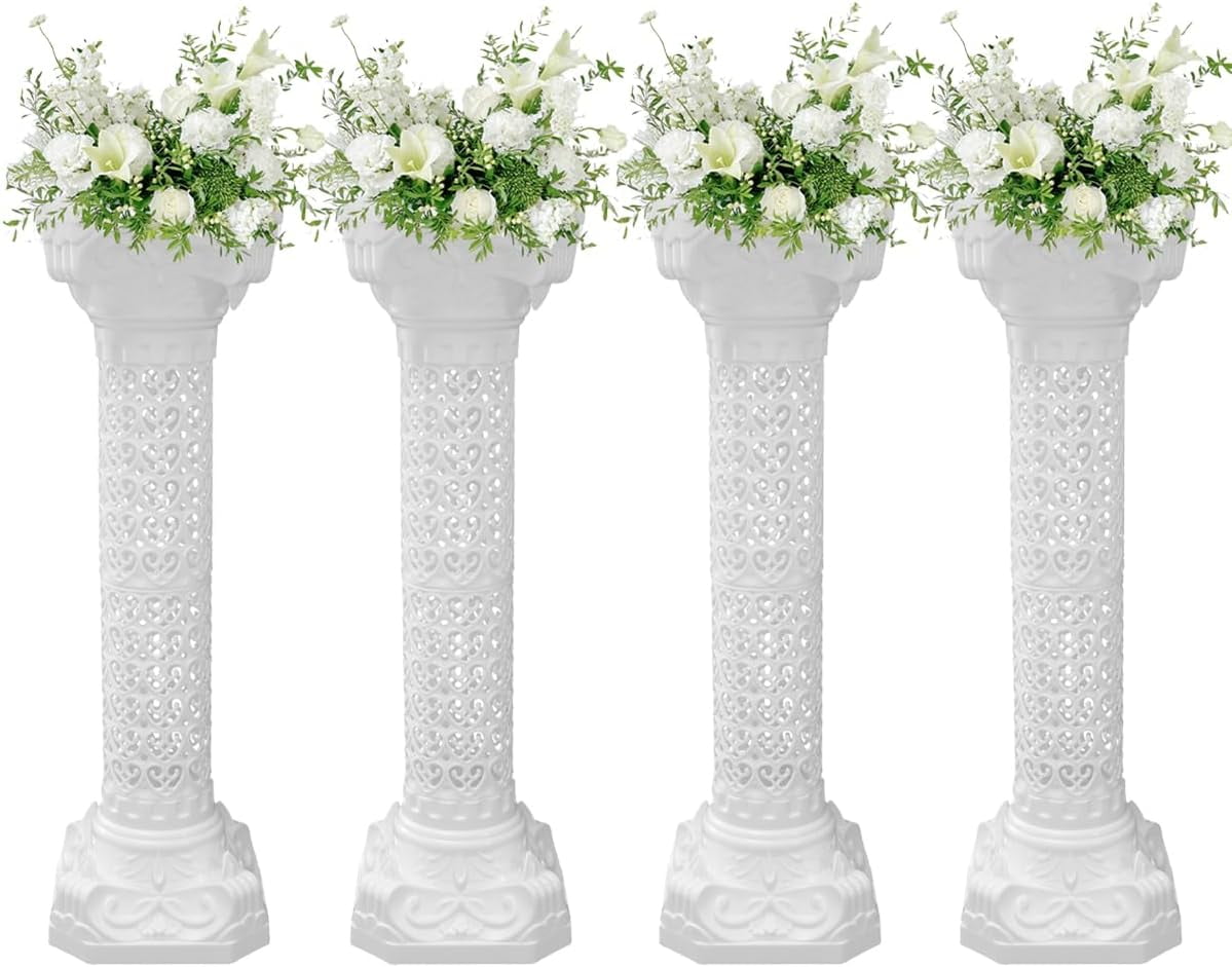 4Pcs Wedding Roman Column Pillars Set Elegant Wedding Event Decorative ...
