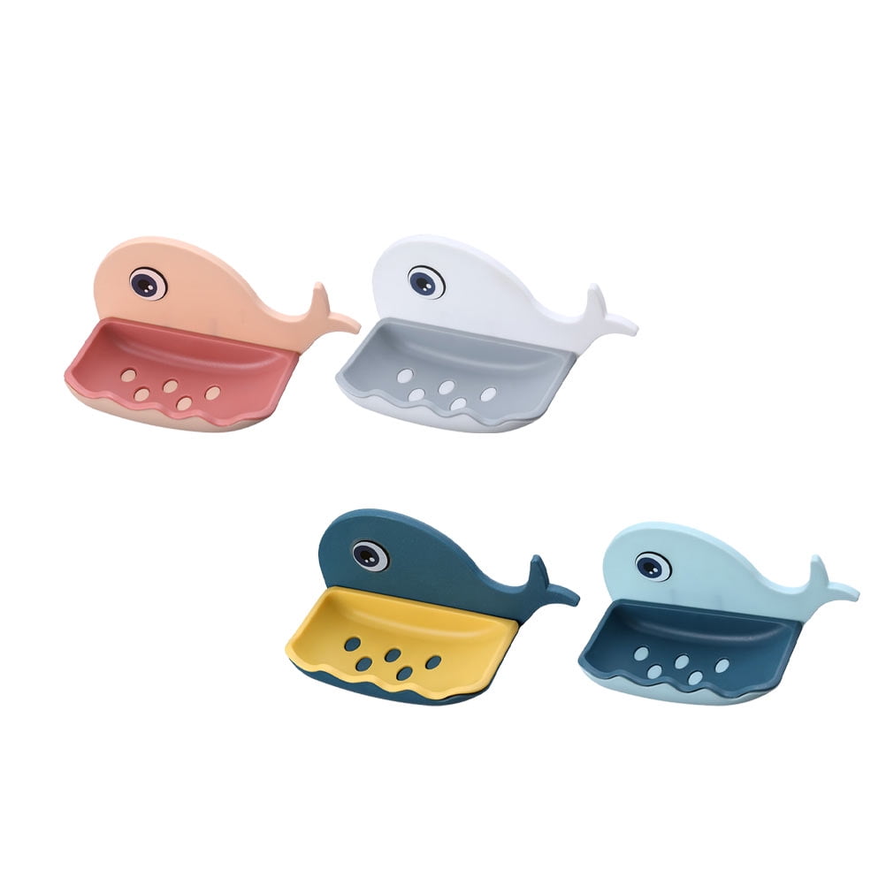 4Pcs Whale-style Soap Racks No-punch Soap Boxes Bathroom Soap ...