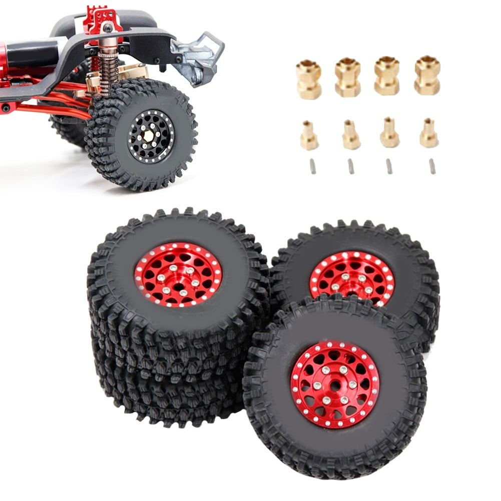4Pcs Wheel Tires With Extended Couple For Trx4M For Defender 1/18 Rc ...