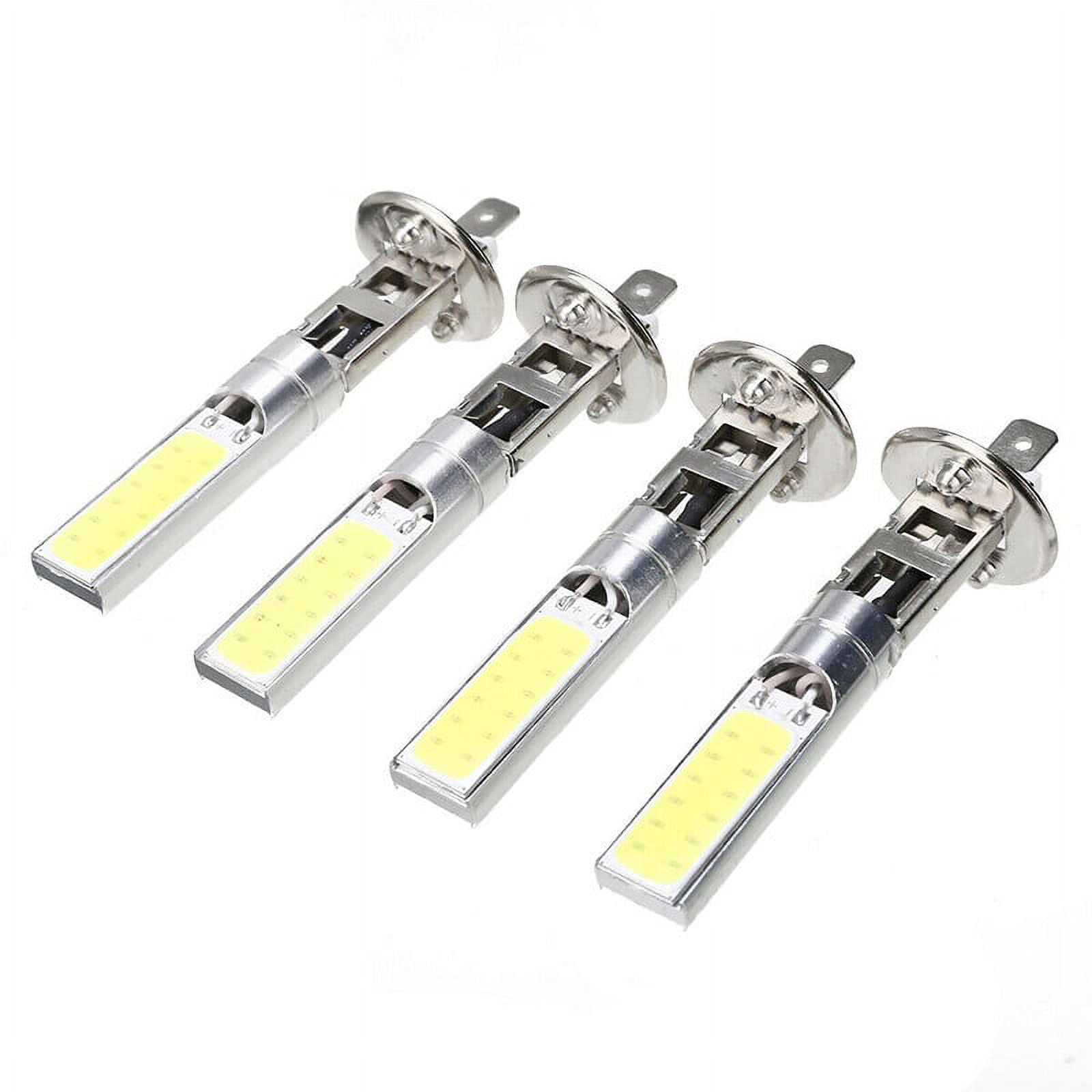 4Pcs White 6000K Hi/Lo Beam H1 Cob Led Car Headlight Drl Driving Light ...