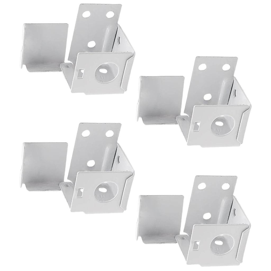 4Pcs White Metal Blind Mounting Brackets for 1 Inches Window Blinds ...