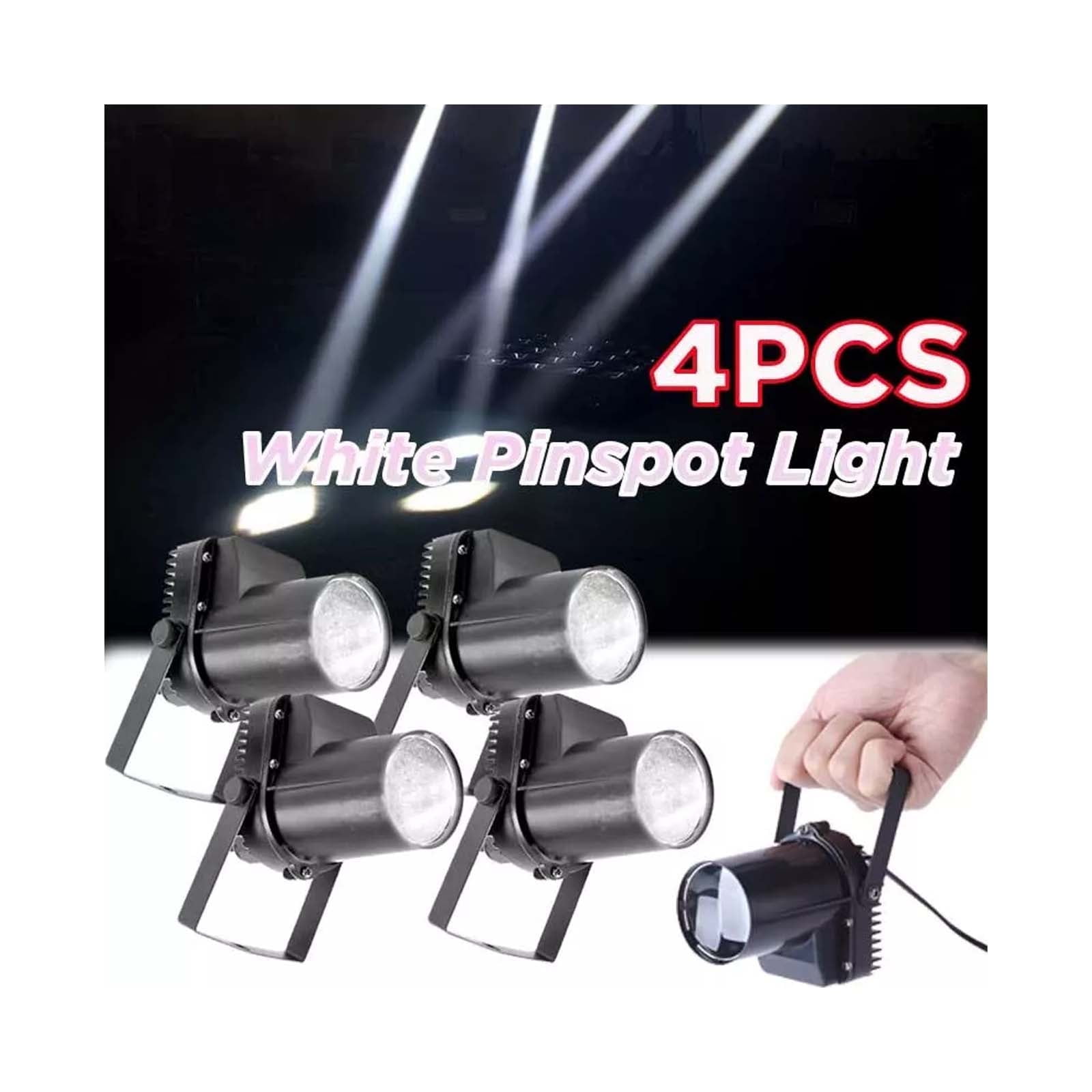 4Pcs White Pin Spot Light LED Beam Stage Light， Perfect for Show Party ...
