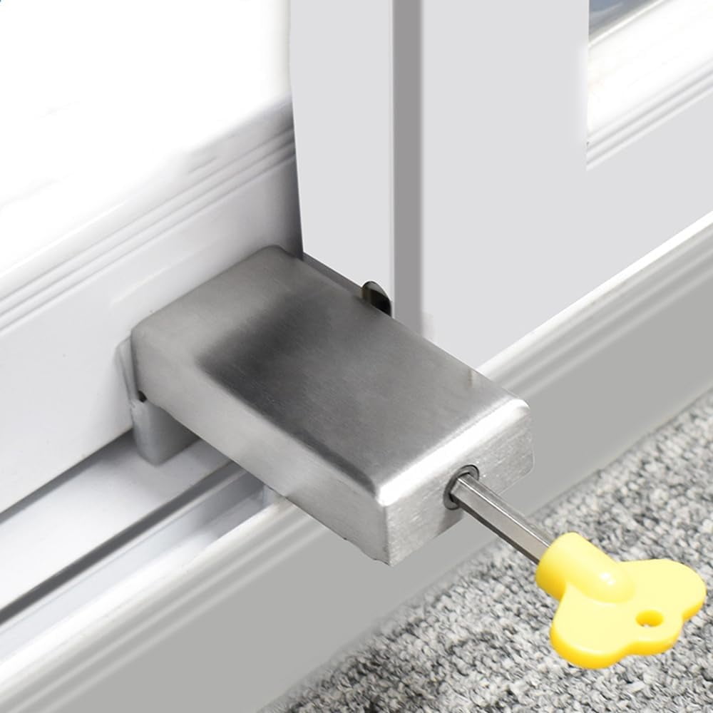4Pcs Window Security Locks for Up and Down Windows, Adjustable Sliding ...