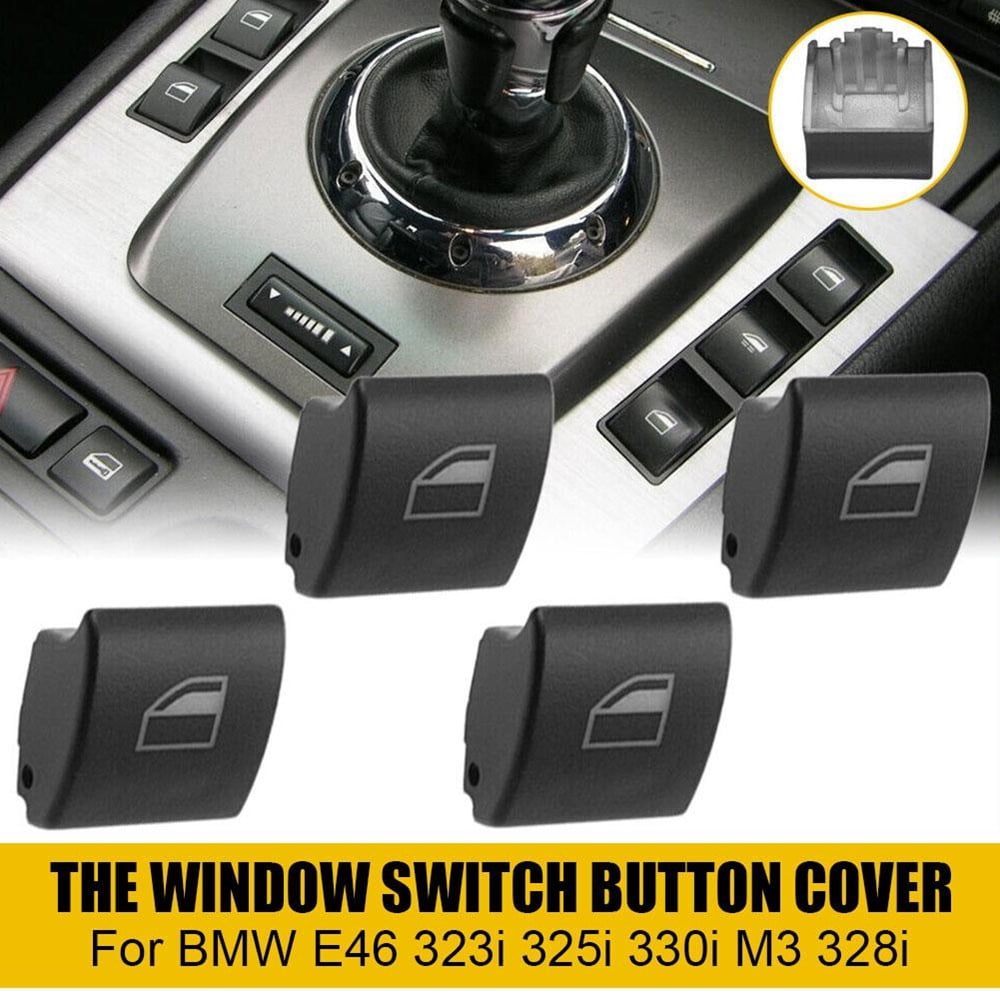 4Pcs Window Switch Button Cap For BMW E46 323i 325i 330i M3 328i ...