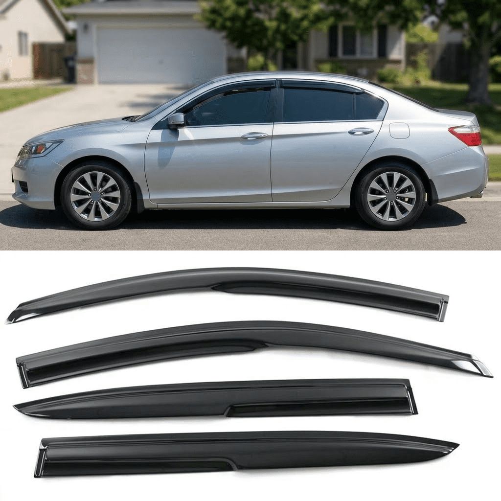 4Pcs Window Visors Compatible with 2013-2017 Honda Accord Sedan, Smoke ...