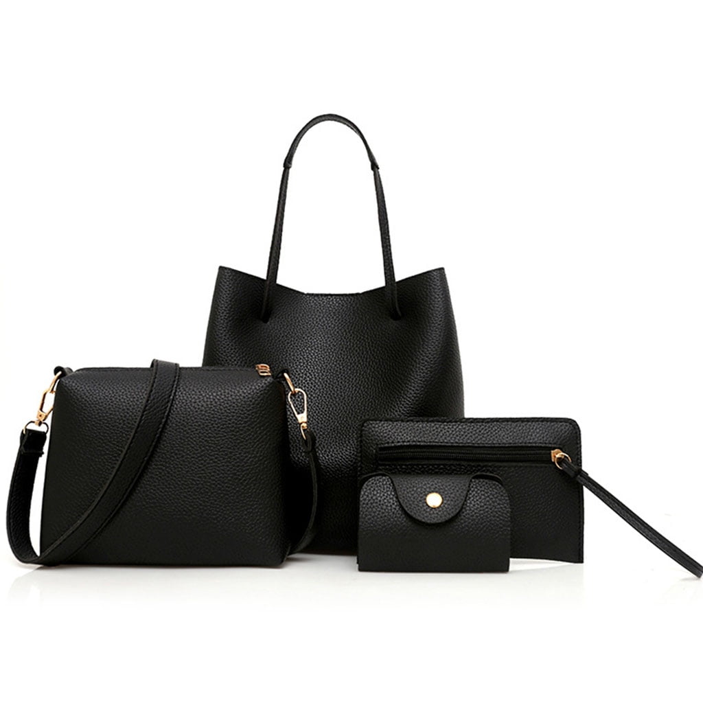 4Pcs Women Bags Set Purse Shoulder Handbag Tote Messenger Satchel Bag ...
