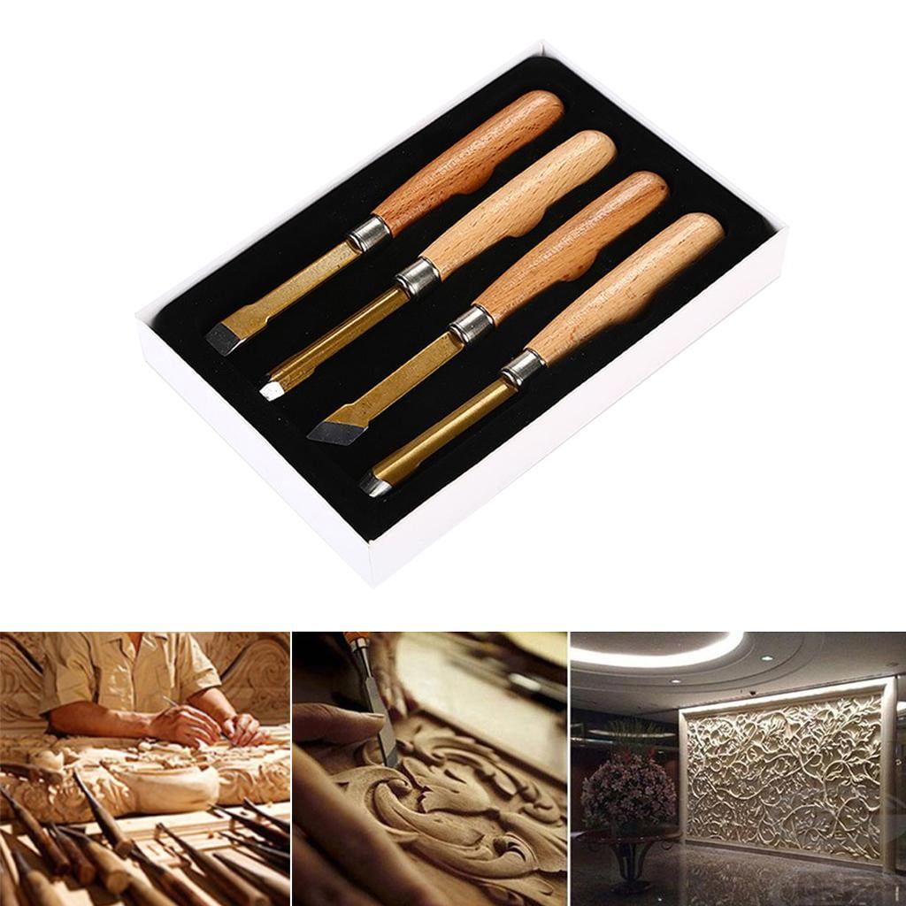 4Pcs Wood Carving Hand Tool Set DIY Woodworking Supplies Professional ...