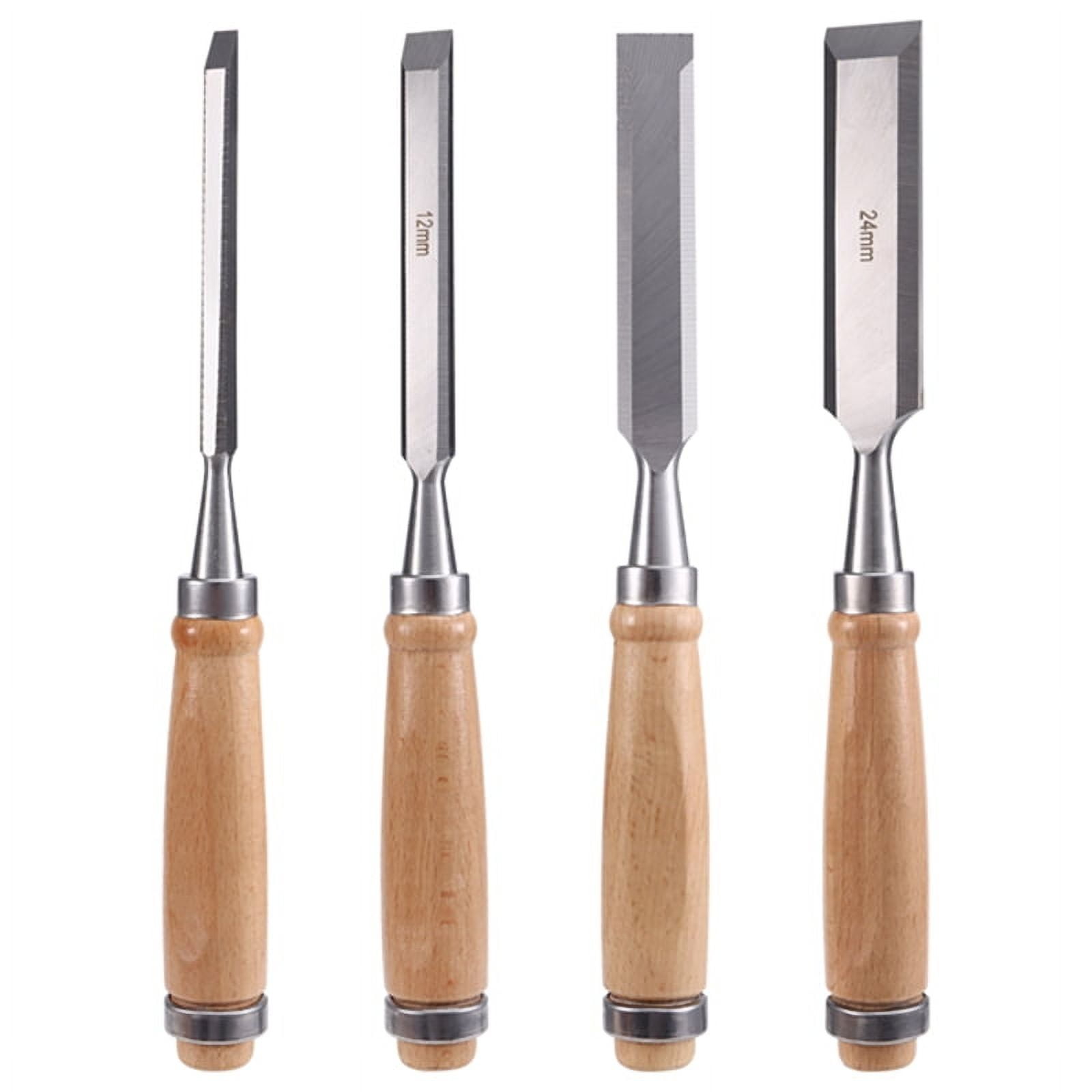 4Pcs Wood Chisels Tool Set Chrome-Vanadium Steel Wood Carving Chisels ...