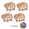 4Pcs Wood Embroidery Thread Plate Embroidery Floss Organizer Sewing ...