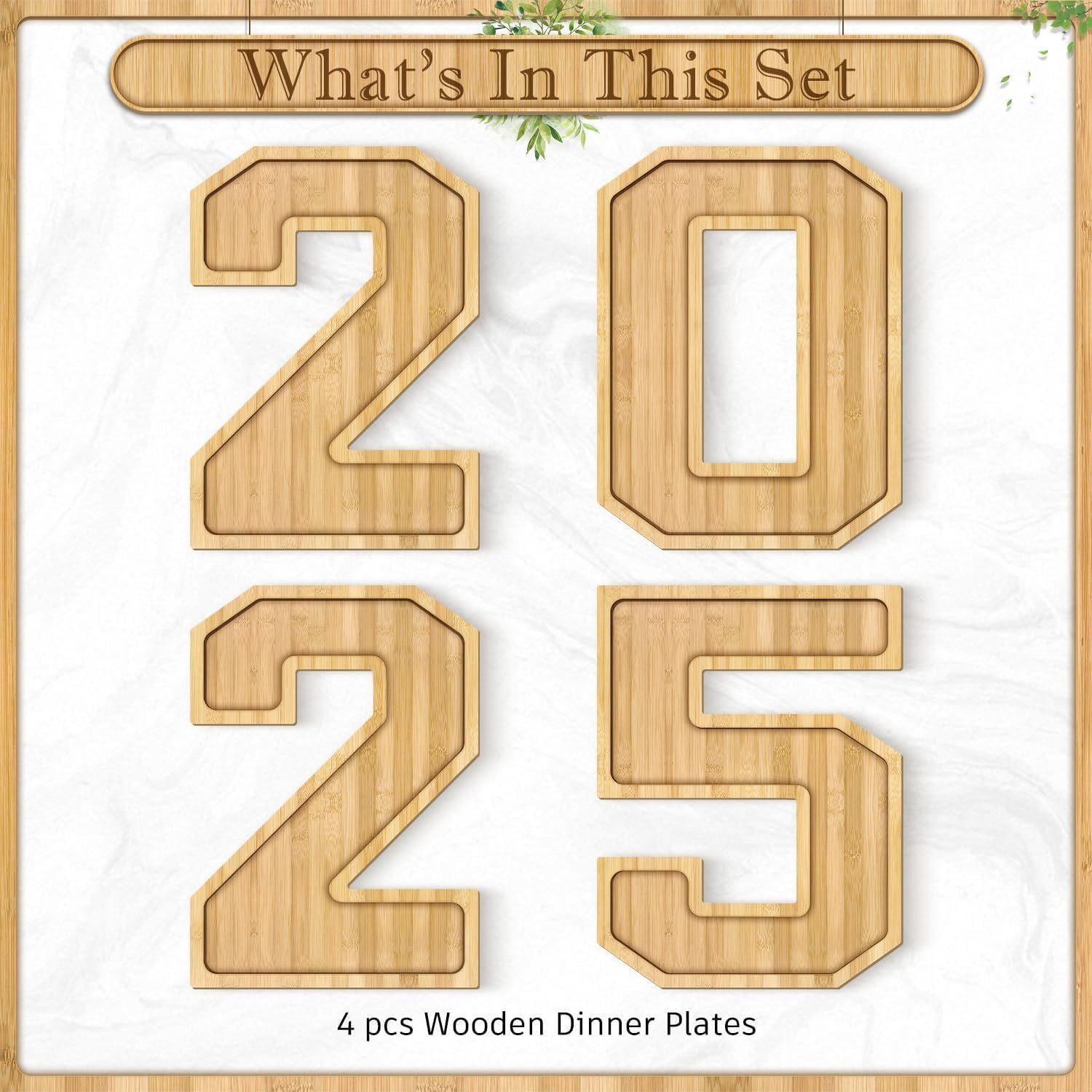 4Pcs Wooden 2025 Graduation Decorations 2025 Charcuterie Numbers ...