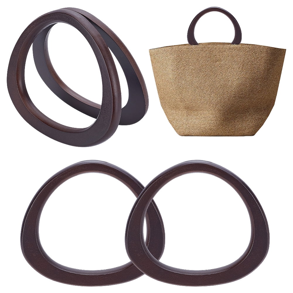 4Pcs Wooden D Shaped Handles Replacement for Handmade Bag Handbags ...