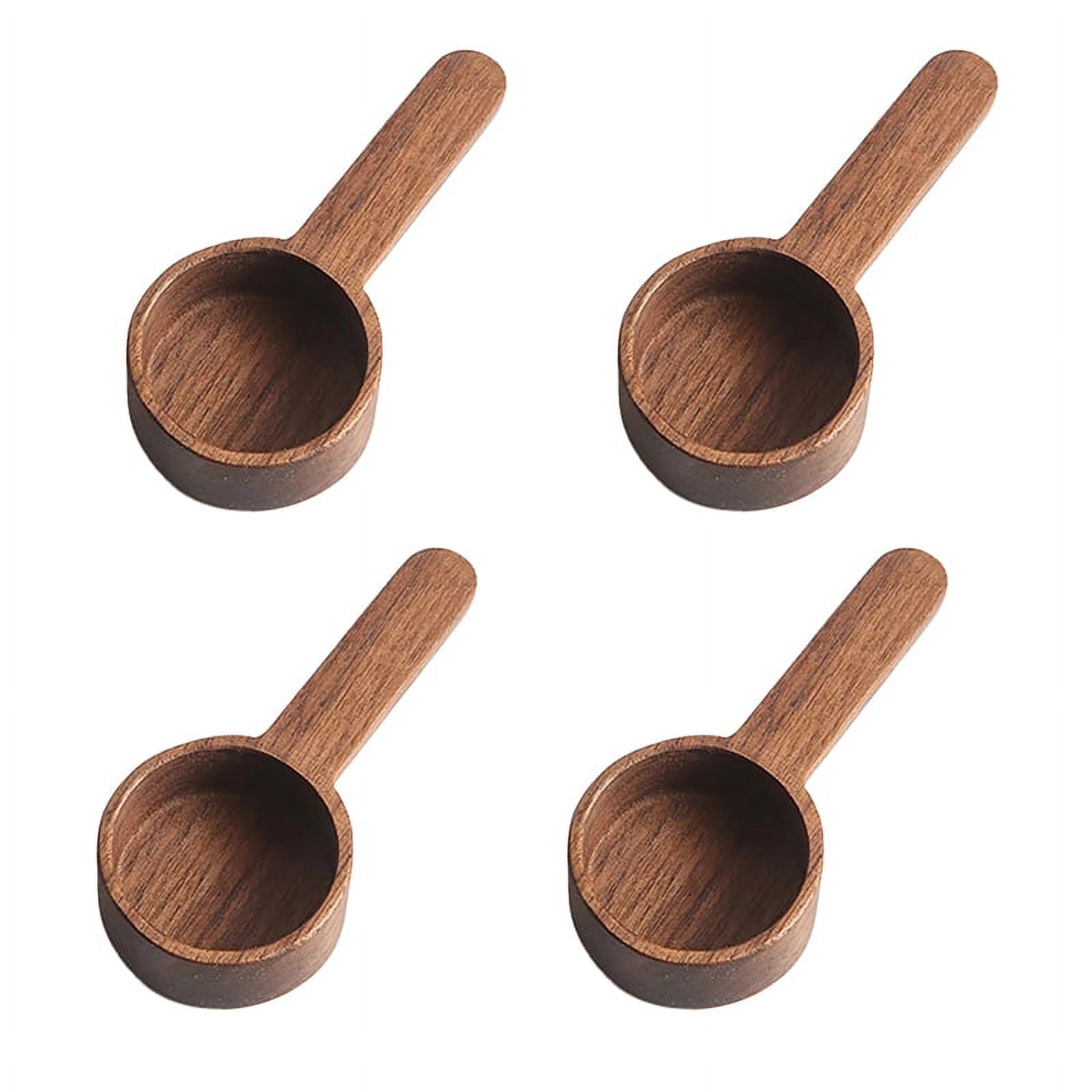 4Pcs Wooden Measuring Spoon Set Kitchen Tea Coffee Spoon Cooking ...