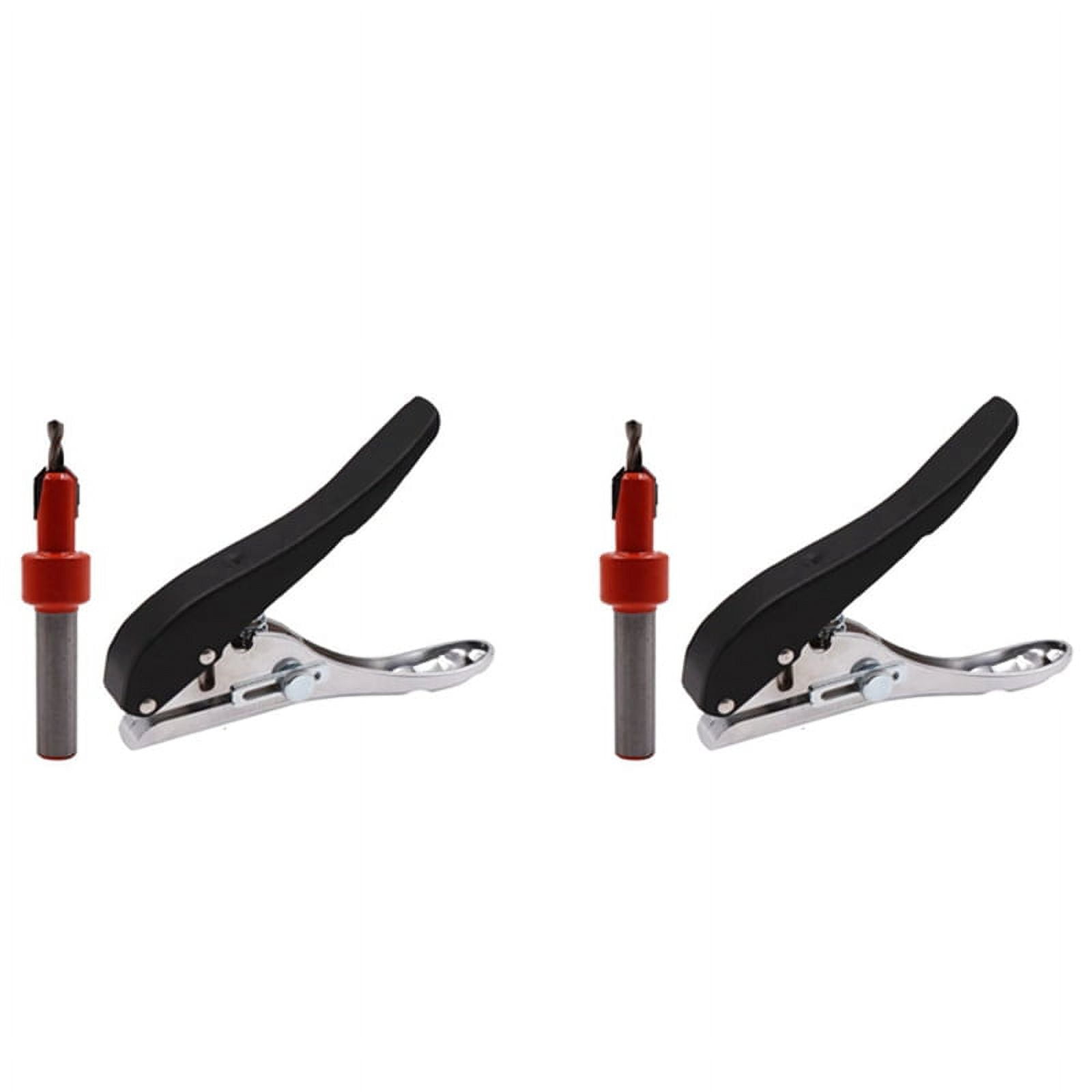 4Pcs Woodworking Tool Plier Card Hole Punch Set Paper Screw Cover with ...