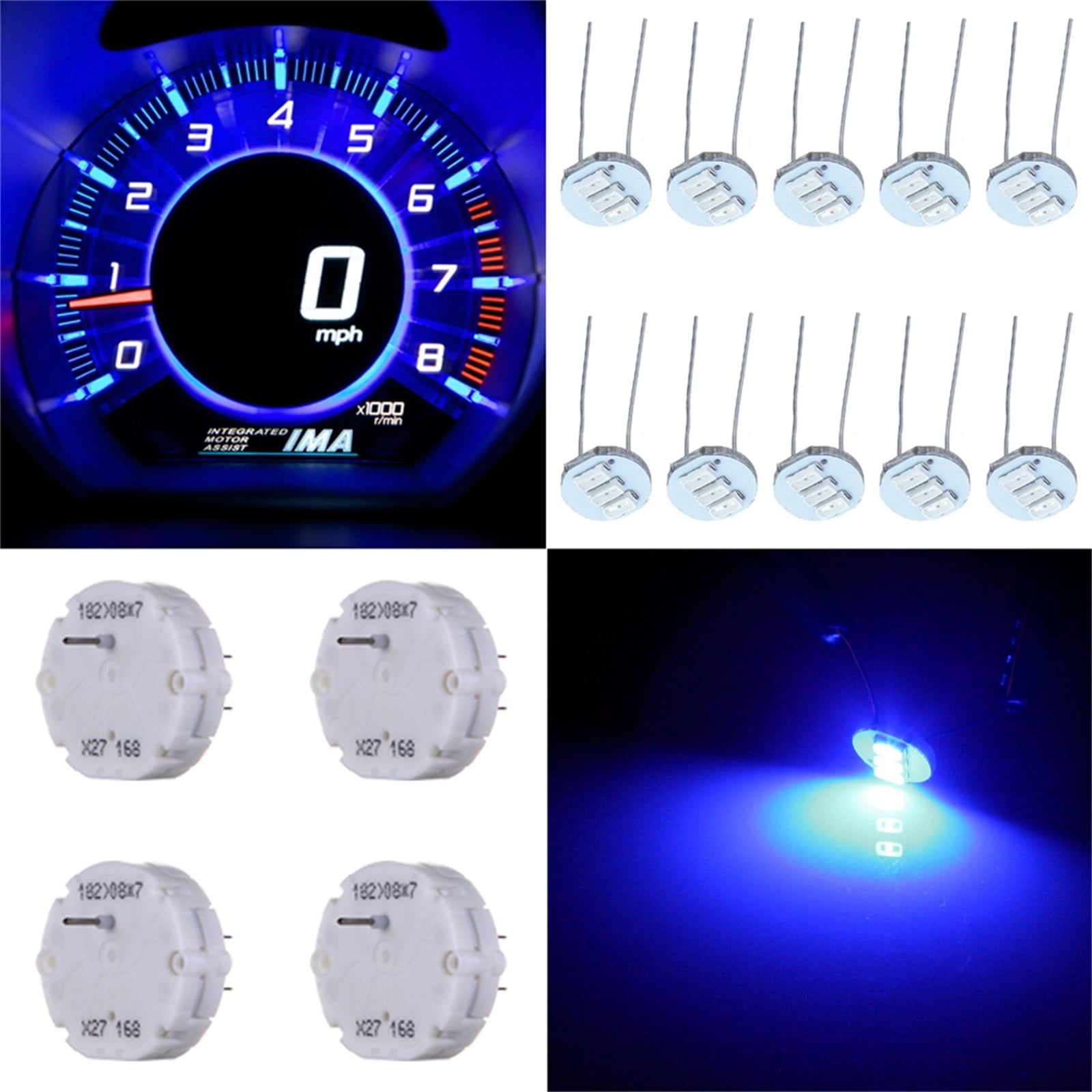 4Pcs X27.168 Stepper Motor with 10Pcs Blue 4.7mm For Mini Light Bulbs ...