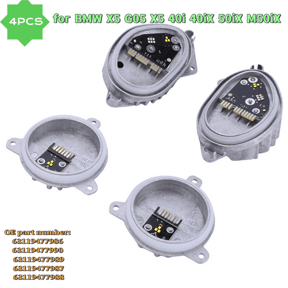 4Pcs Yellow Angel Eye DRL Modules Xenon Headlight Led Boards Ballast ...