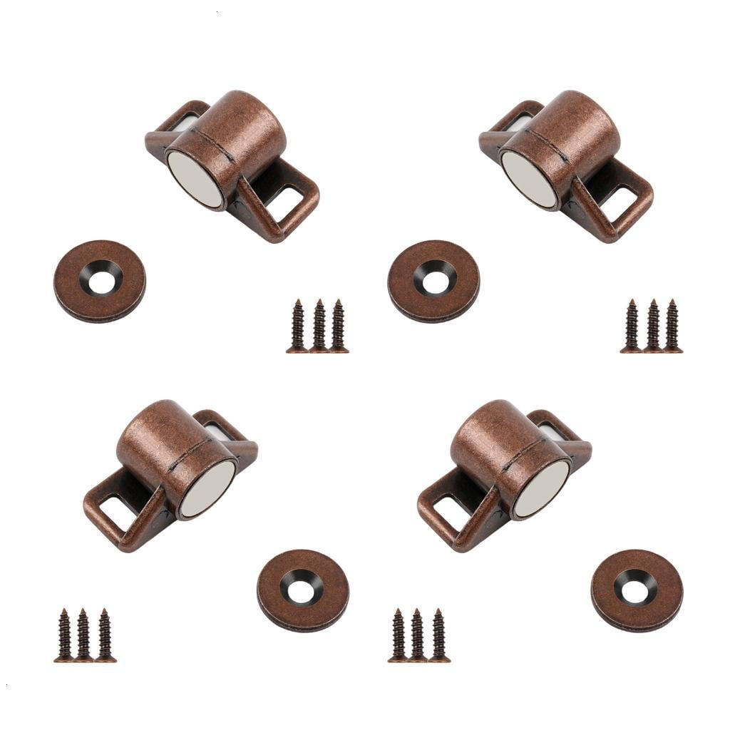 4Pcs Zincs Alloys Door Catches Concealed Mounting Cabinet Door Magnetic ...