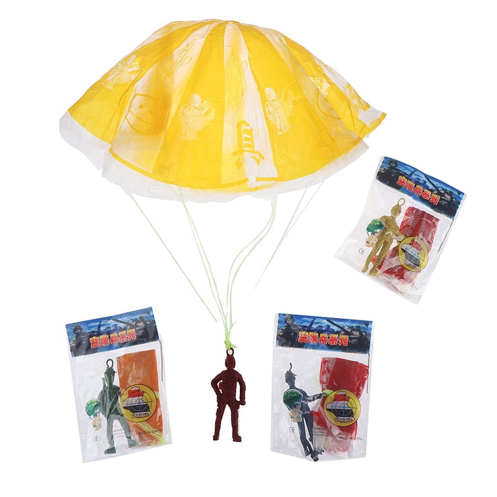 4Pcs plastic ejecting parachute toy outdoor soldier hand throwing ...