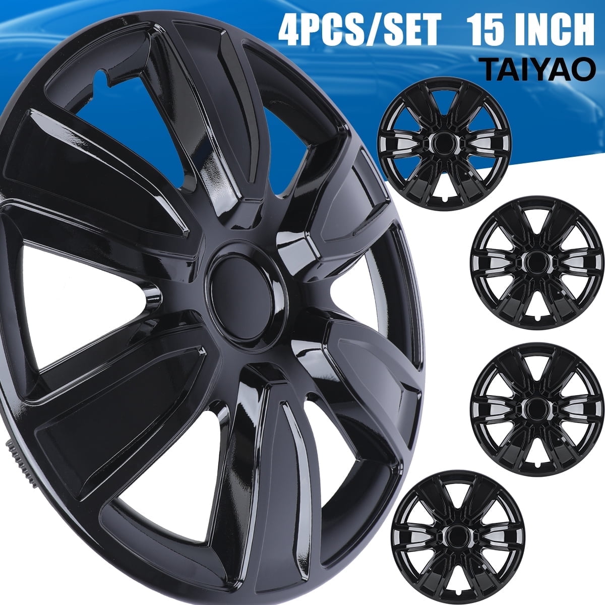 4Pcs/set 15 Inch Universal Wheel Rims Cover Hubcaps Snap On Car Truck ...