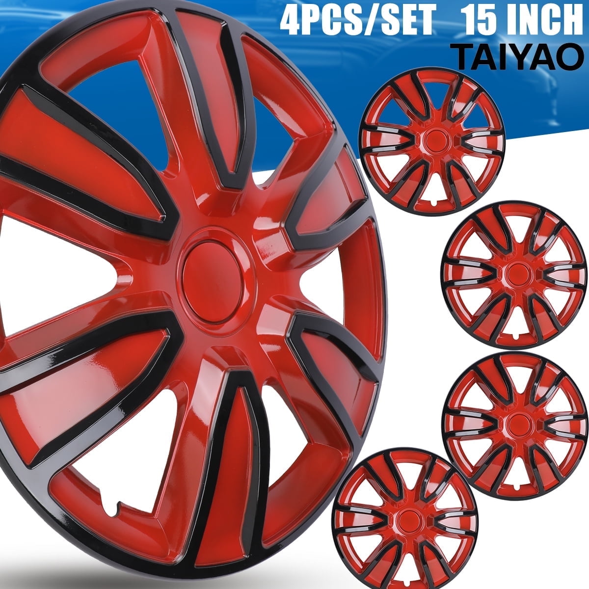 4Pcs/set 15 inch Universal Wheel Rim Cover Hubcaps for Most Vehicles ...