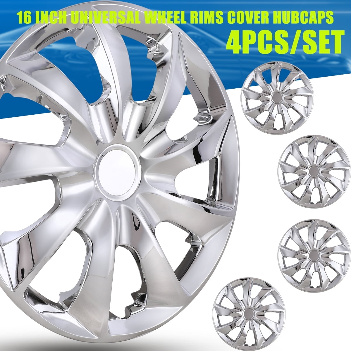 4Pcs/set 16 Inch Universal Wheel Rims Cover Hubcaps Snap On Car Truck ...