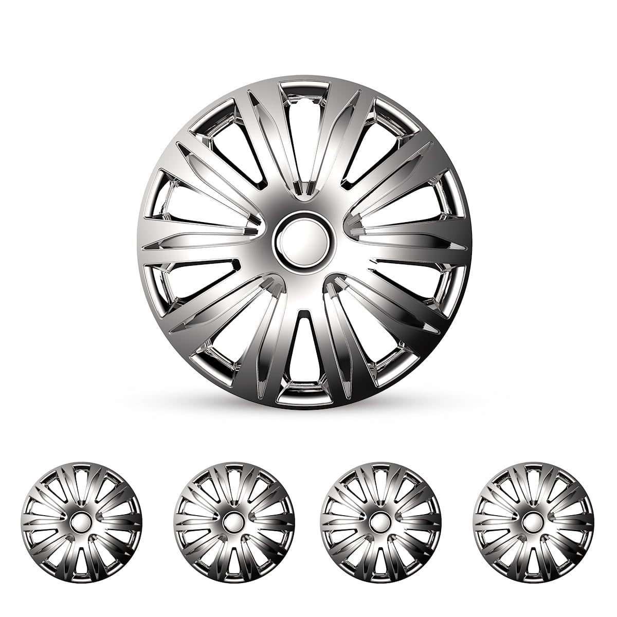4Pcs/set 16" Silver Hubcaps/Wheel Covers for Most Cars,Set Of 4 Snap On ...