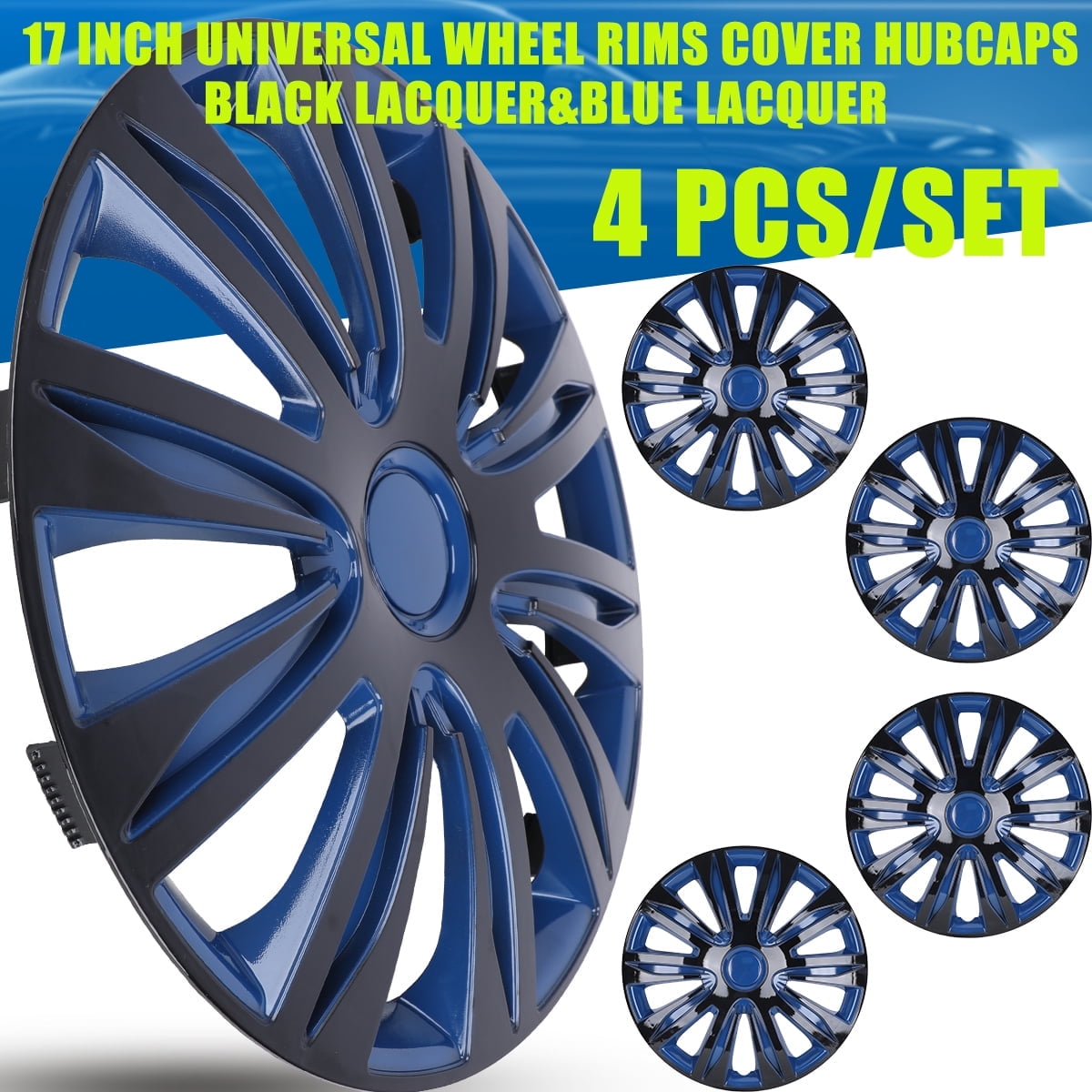 4Pcs/set 17 Inch Universal Wheel Rims Cover Hubcaps Snap On Car Truck ...