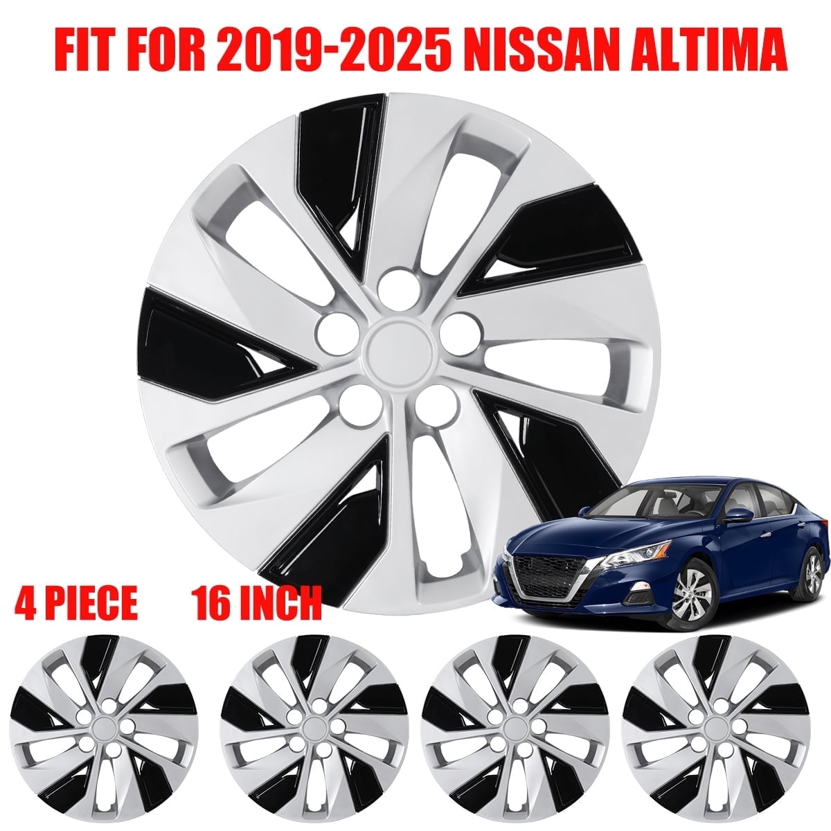 4Pcs/set Hubcaps,16 inch Wheel Rims Cover for 2019-2025 Nissan Altima ...