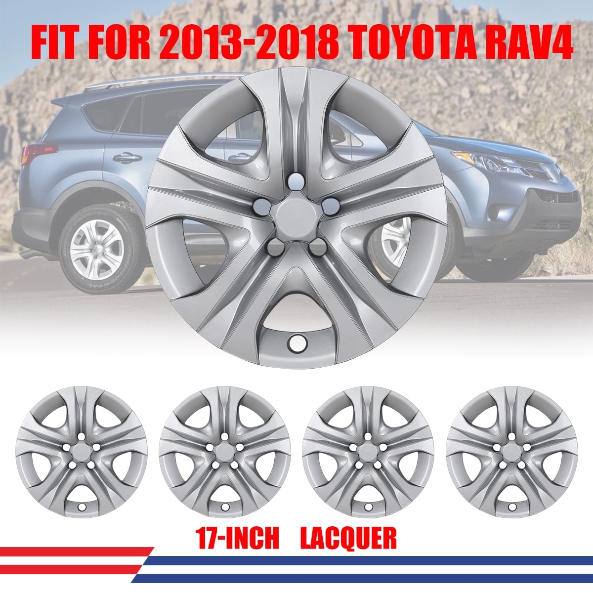 4Pcs/set Cover Hubcaps ,17 Inch Hubcaps Wheel Rims Cover Fit for 2013 ...