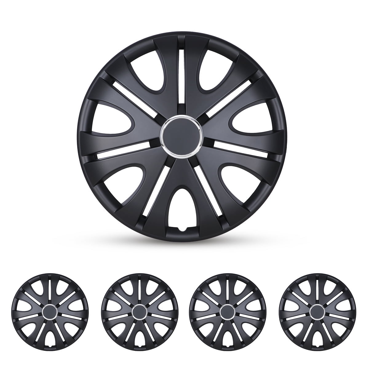4Pcs/set Hubcaps Wheel Cover Replacement 14" Hub Caps Universal Wheel ...