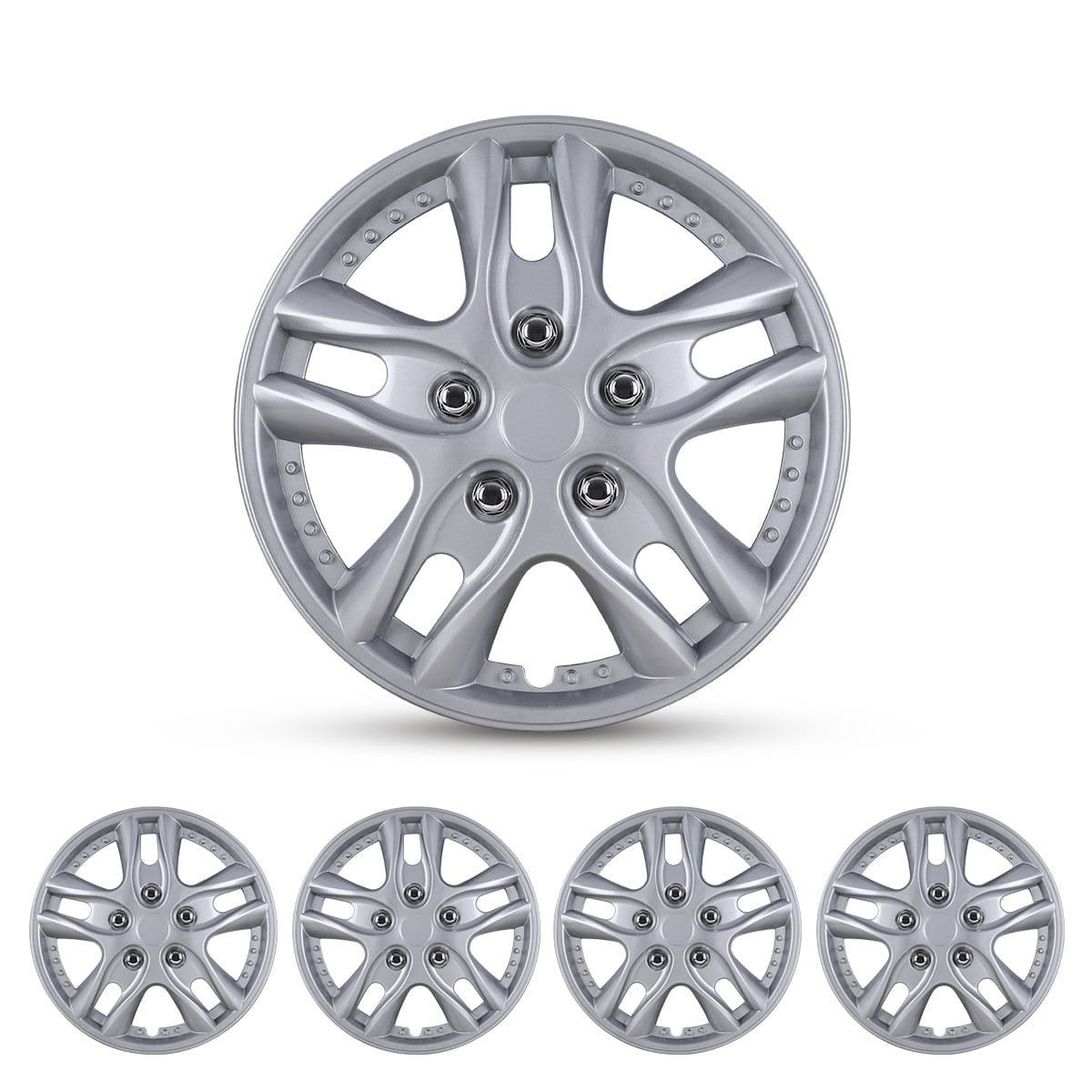 4Pcs/set Wheel Rims Cover Hubcaps ,12 Inch Universal Snap On Car Truck ...
